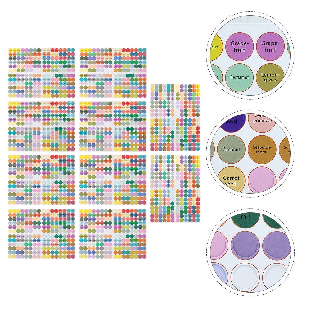 FONDOTIN 10pcs Round Sticker Labels Adhesive Sticker Distinguish Food ...