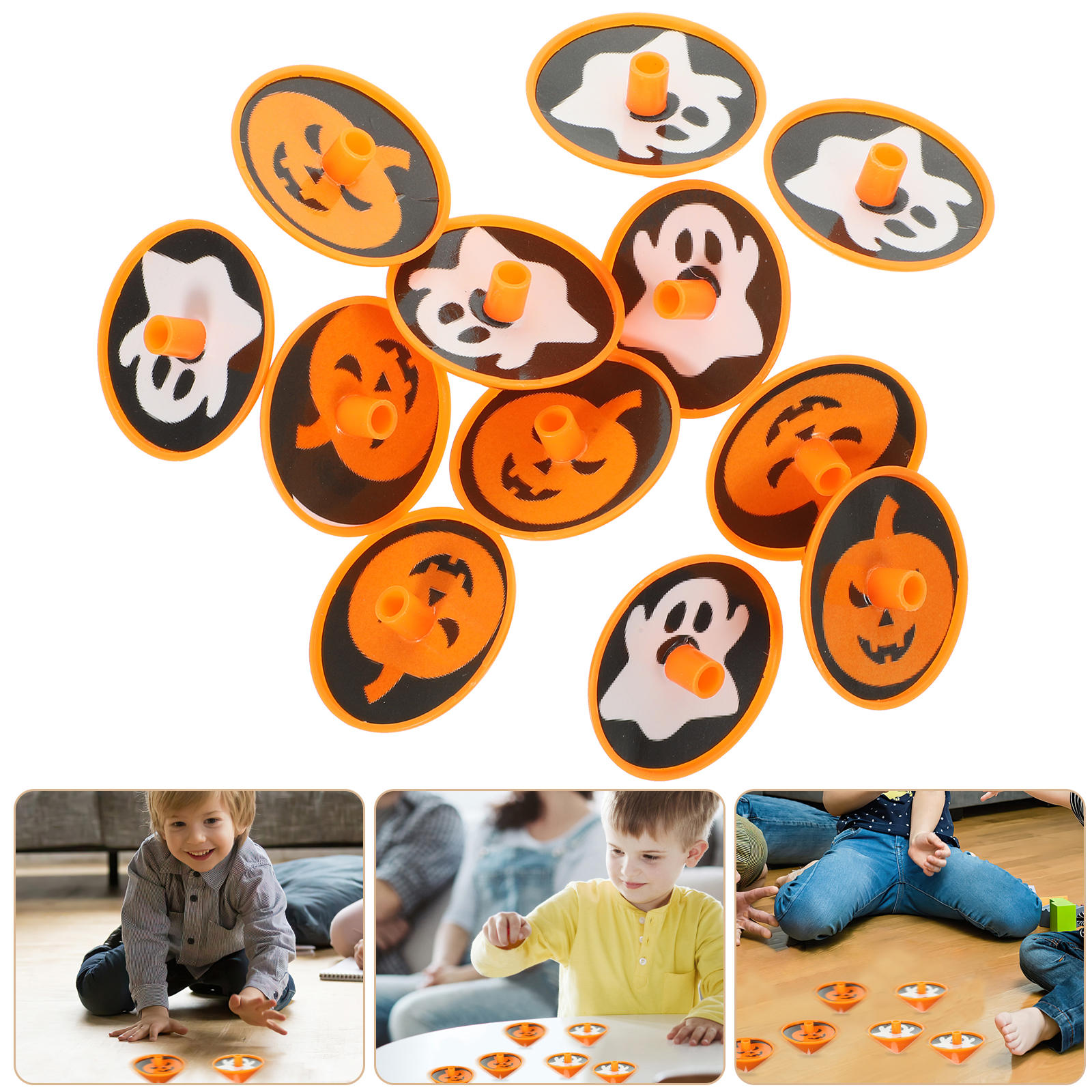 FONDOTIN 12 Gyro Toys Small Toys Round Game Toy in Assorted Color for ...