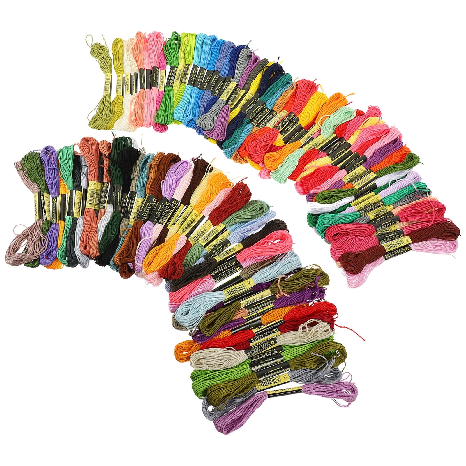 FONDOTIN 124Pcs Coloured Thread for Embroidery and Sewing in Multi ...