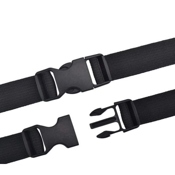 FONDOTIN 12Pcs Black Plastic Buckles for Belts with Stable Firm Quick ...