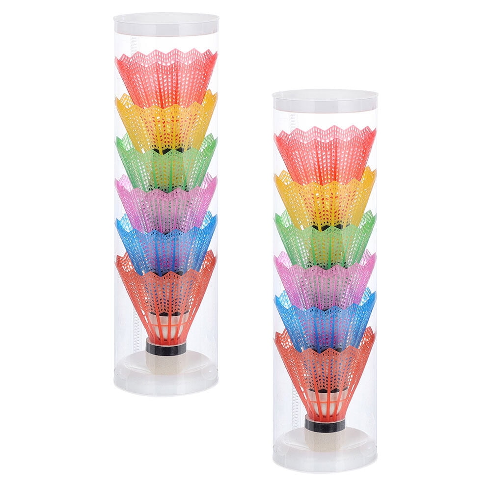 FONDOTIN 12Pcs Outdoor Badminton Shuttlecocks Plastic Material Assorted ...
