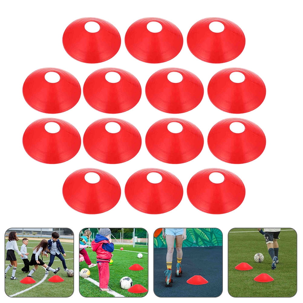 FONDOTIN 14Pcs Professional Disc Cones Red PE for Athletes and Sports ...