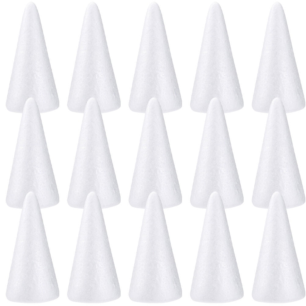 FONDOTIN 15Pcs Handmade White Cones for Preschool Activities Childrens ...