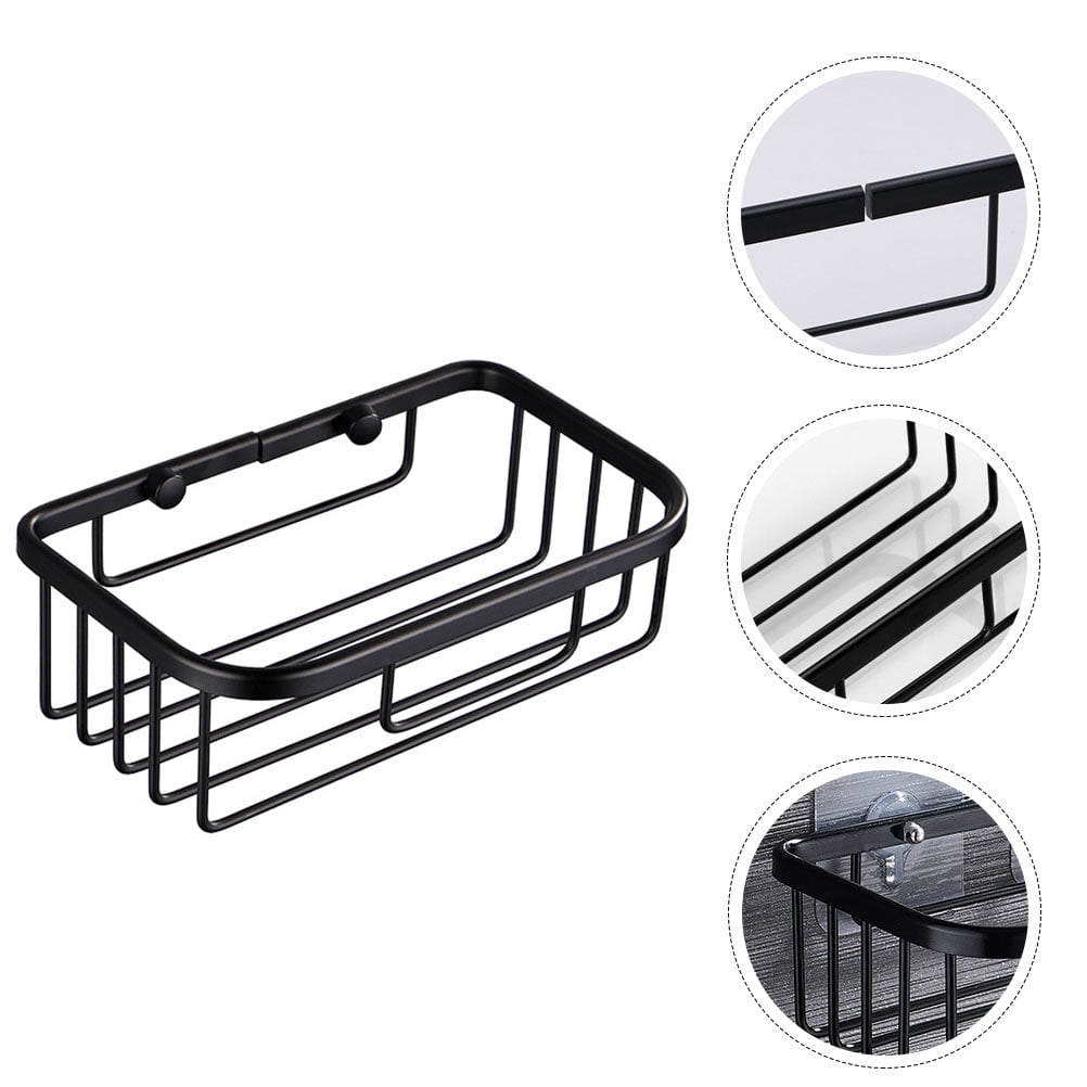 FONDOTIN Suction Cup Tissue Box Holder Black Aluminum 1Pack 7.4x5in ...