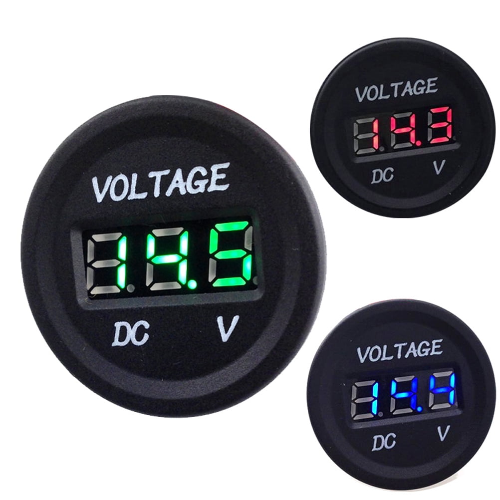 FONDOTIN Car Voltmeter DC 12V-24V LED Digital Voltage Meter with ...