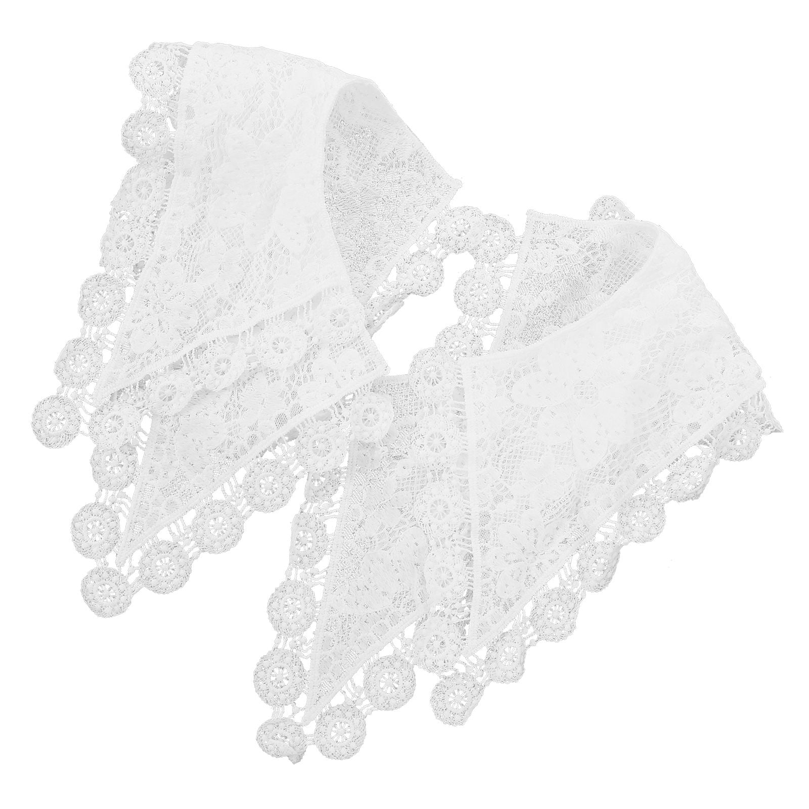 FONDOTIN 1Pack Lace Shawl White Milk Fiber Decorative False Collar 72X5 ...