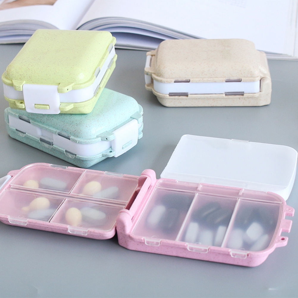 FONDOTIN Medication Organizer Pill Box Wheat Straw 1Set - Walmart.com