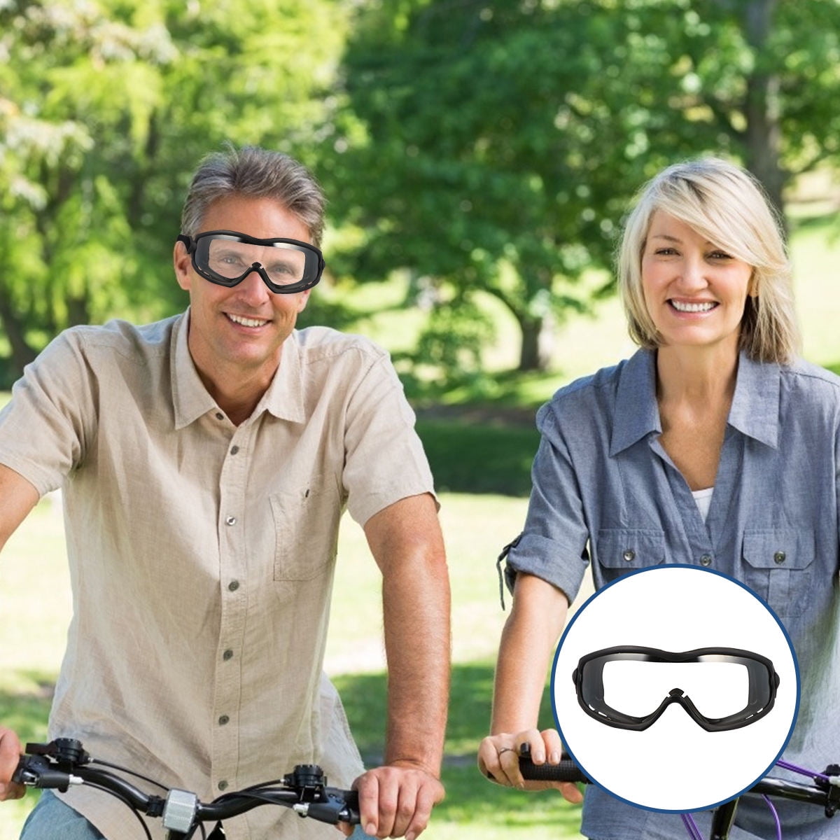 FONDOTIN 1Pack Off-Road Goggles for Outdoor Riding with TPE PC Material Black Frame - Walmart.com