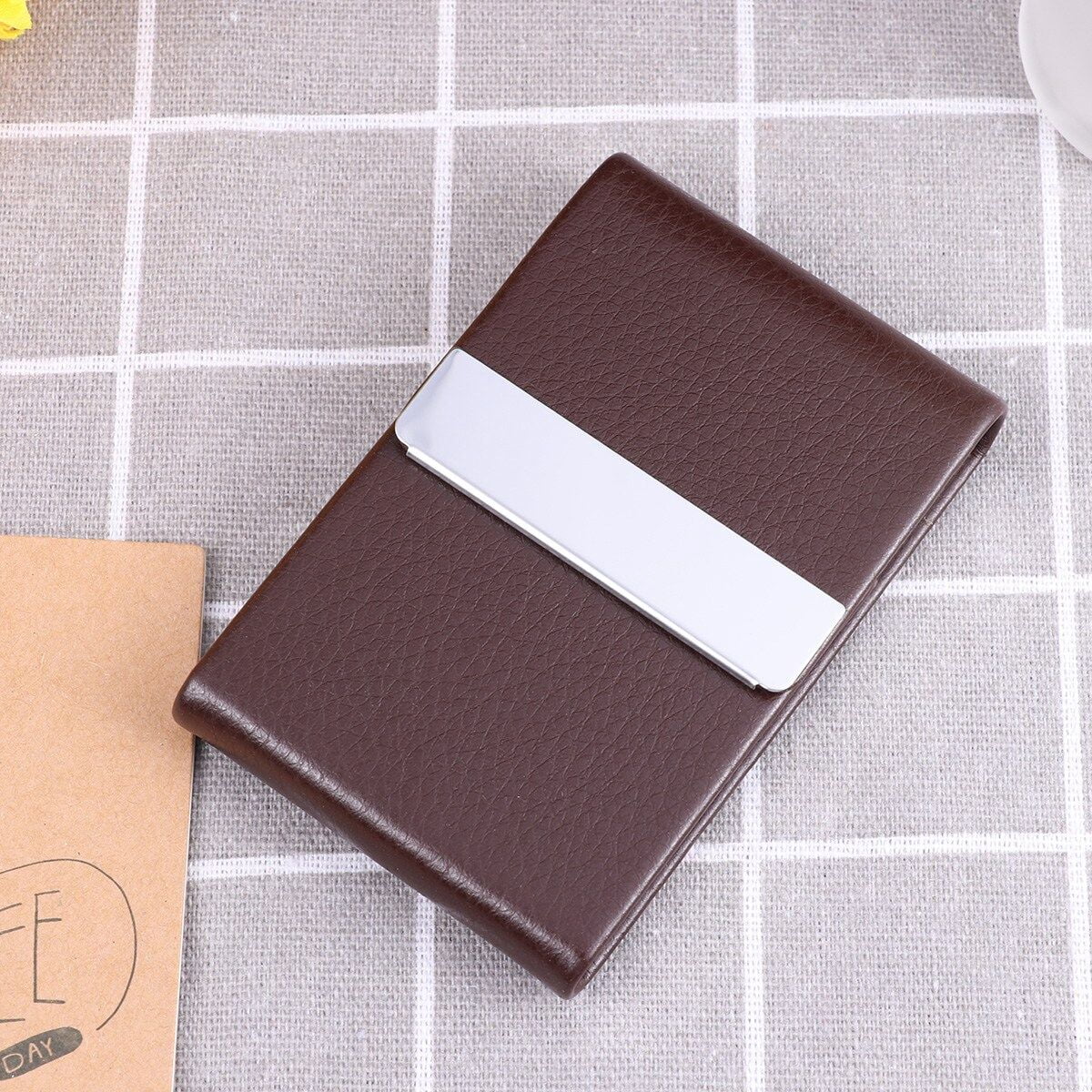 FONDOTIN Name Card Cases Business Card Case Holder Pu Leather 1Pack ...