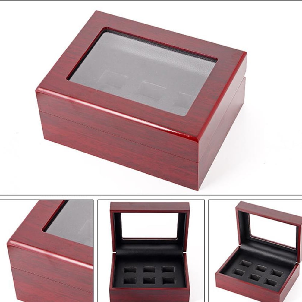 FONDOTIN 1Pack Ring Storage Box Retro Design Wooden Material for ...