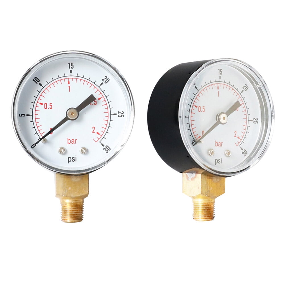 FONDOTIN 1Pack Steel Pressure Gauge for Laboratory Tools Mini Psi Gauge ...