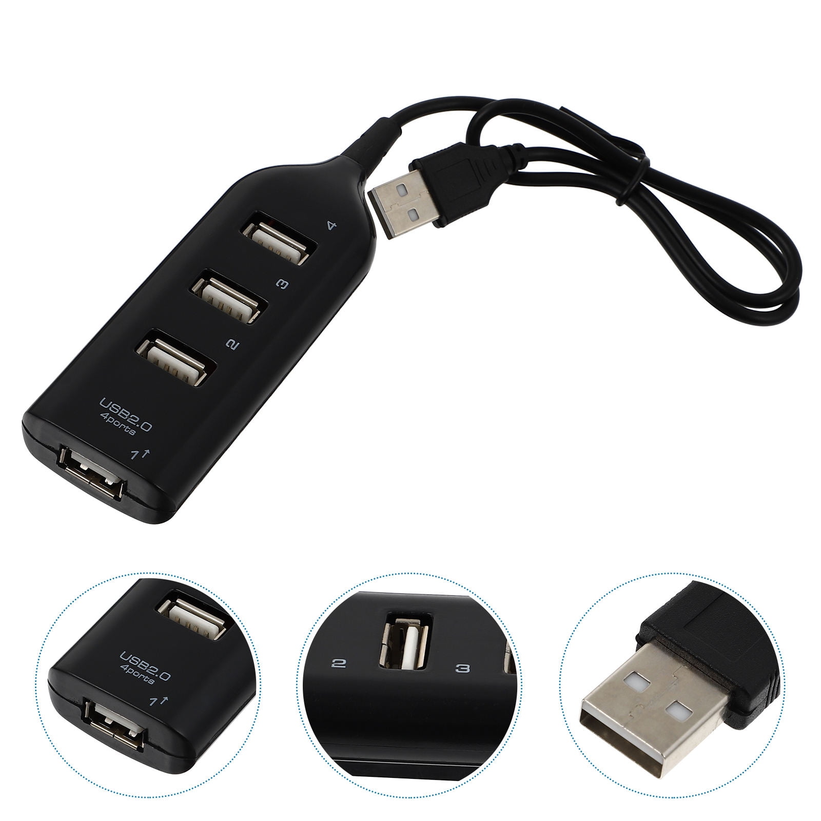 FONDOTIN 1Pack USB Splitter for Laptop Portable ABS 4 Port Expansion ...
