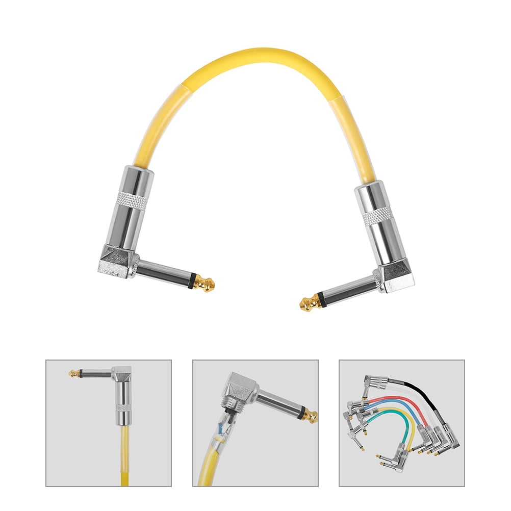FONDOTIN 1Pack Yellow Angled Guitar Cable for Electric Guitars and ...