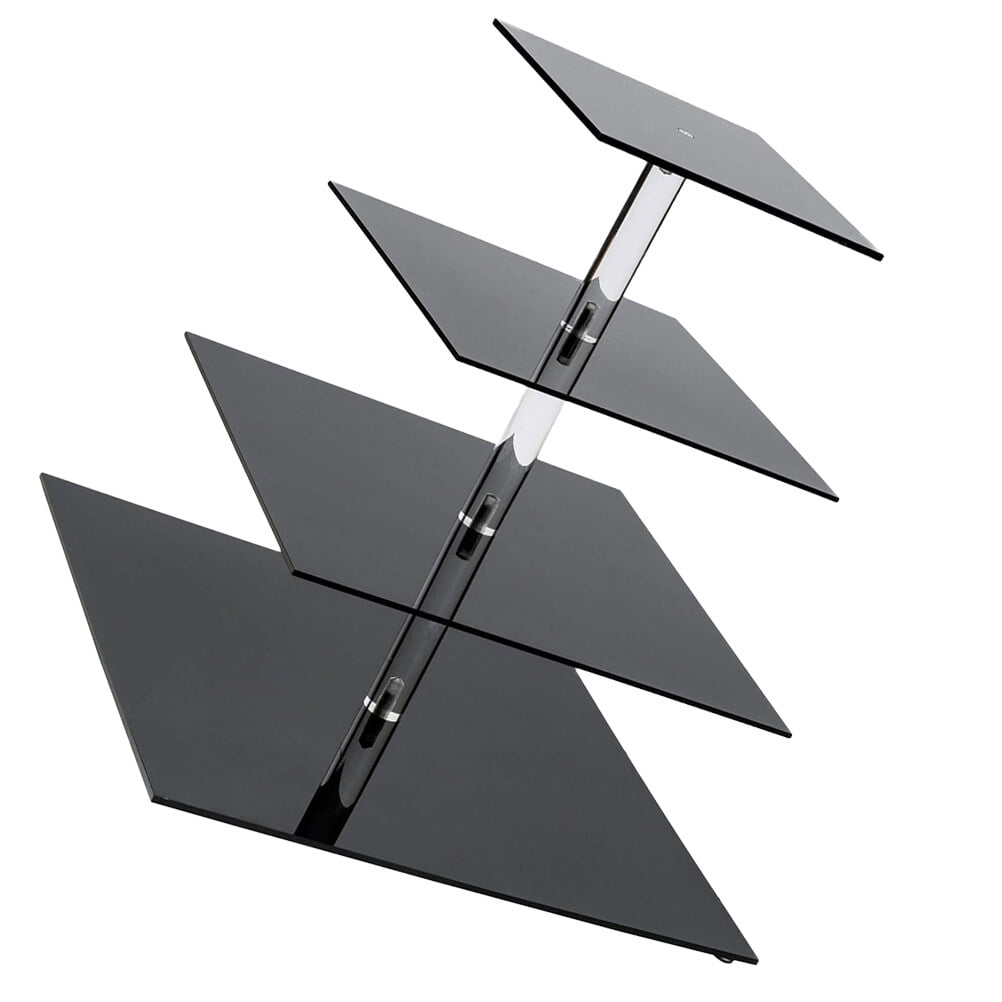 FONDOTIN 1Pcs 4 Layers Black Acrylic Cupcake Holder Modern Style for ...