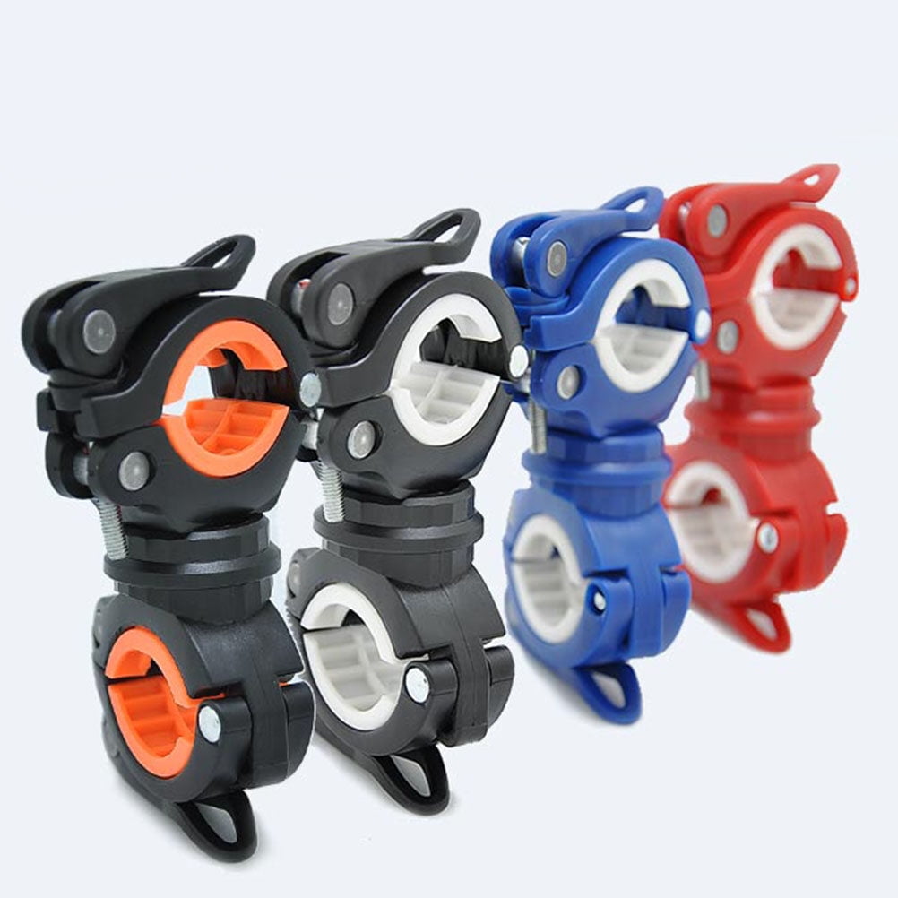 FONDOTIN 1Pcs Bike Flashlight Mount Black Plastic 360 Degree Rotational ...