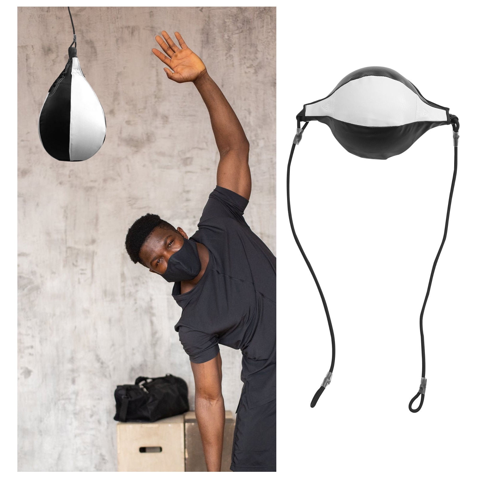 FONDOTIN Hanging Punching Bag Eye-Hand Coordination Black Boxing ...