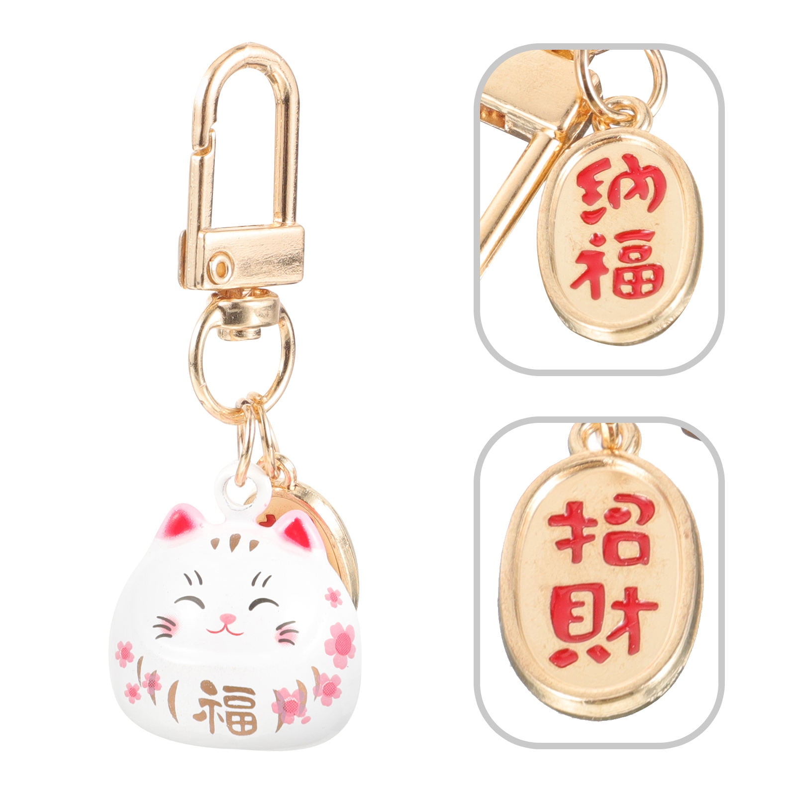 FONDOTIN 1Pcs Chinese Lucky Keyring Cat Shaped Multi Color For Special ...