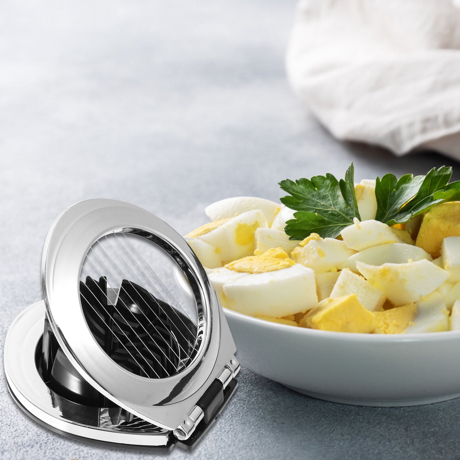 FONDOTIN 1Pcs Egg Cutter Stainless Steel Wire Slicer for Boiled Eggs ...