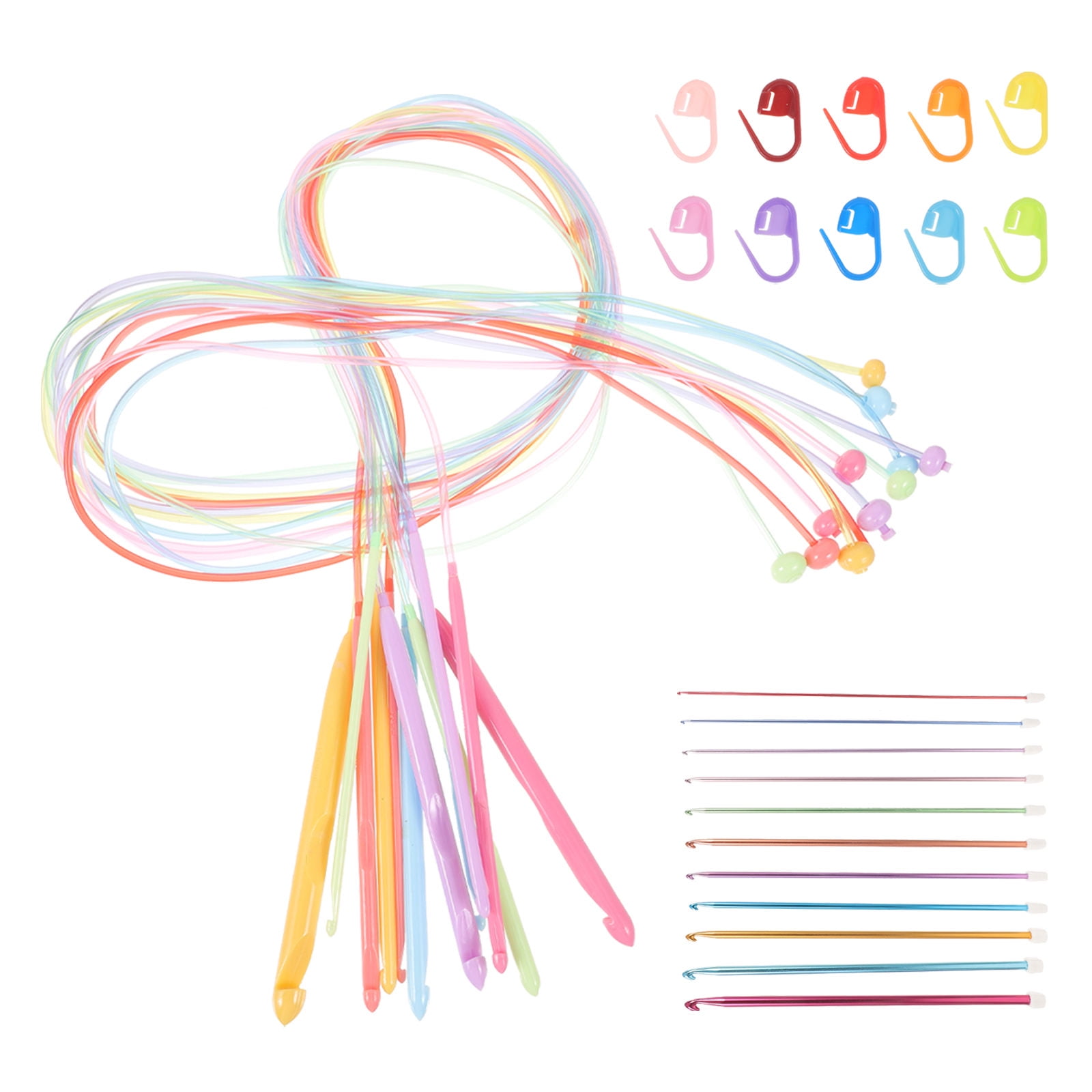 FONDOTIN 1Set Crochet Needles Kit Handicrafts Crafting Tools Colorful ...