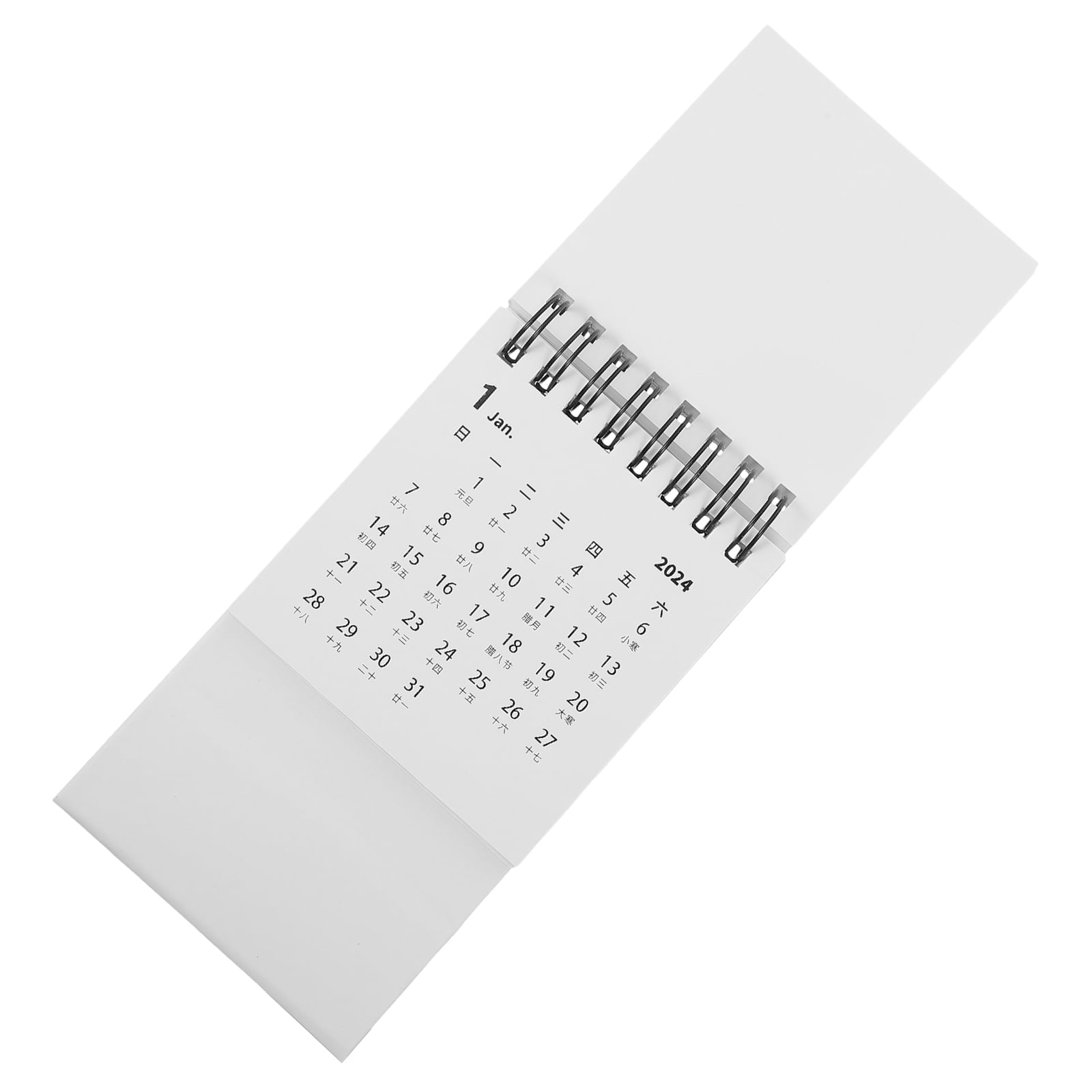 FONDOTIN 1Set Daily Desktop Calendar In White Rectangular Shape For ...