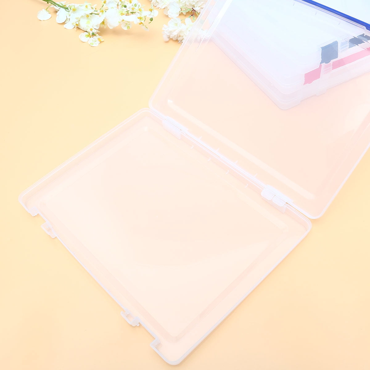 FONDOTIN 1Set Document Box With Buckle Clear Visual Design Portable ...