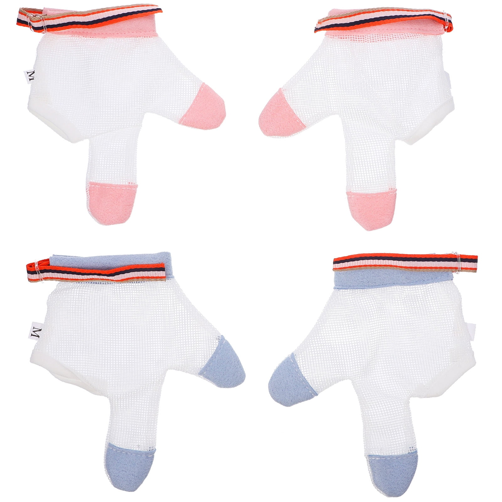 FONDOTIN 1Set Finger Biting Prevention Gloves for Children Mesh Cloth ...