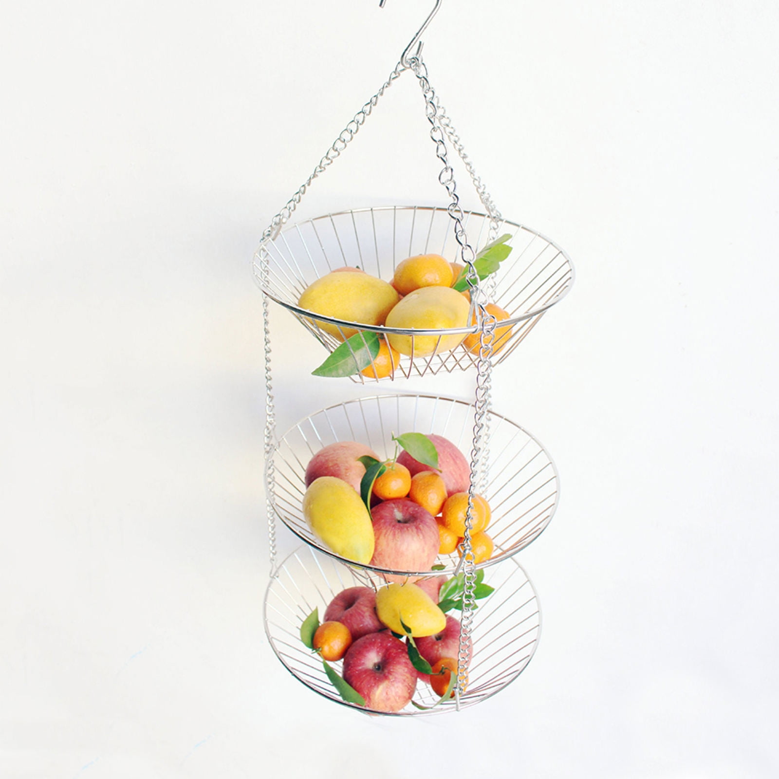 FONDOTIN 1Set Fruit And Vegetable Rack Wire Vegetable Baskets 3 Tier ...