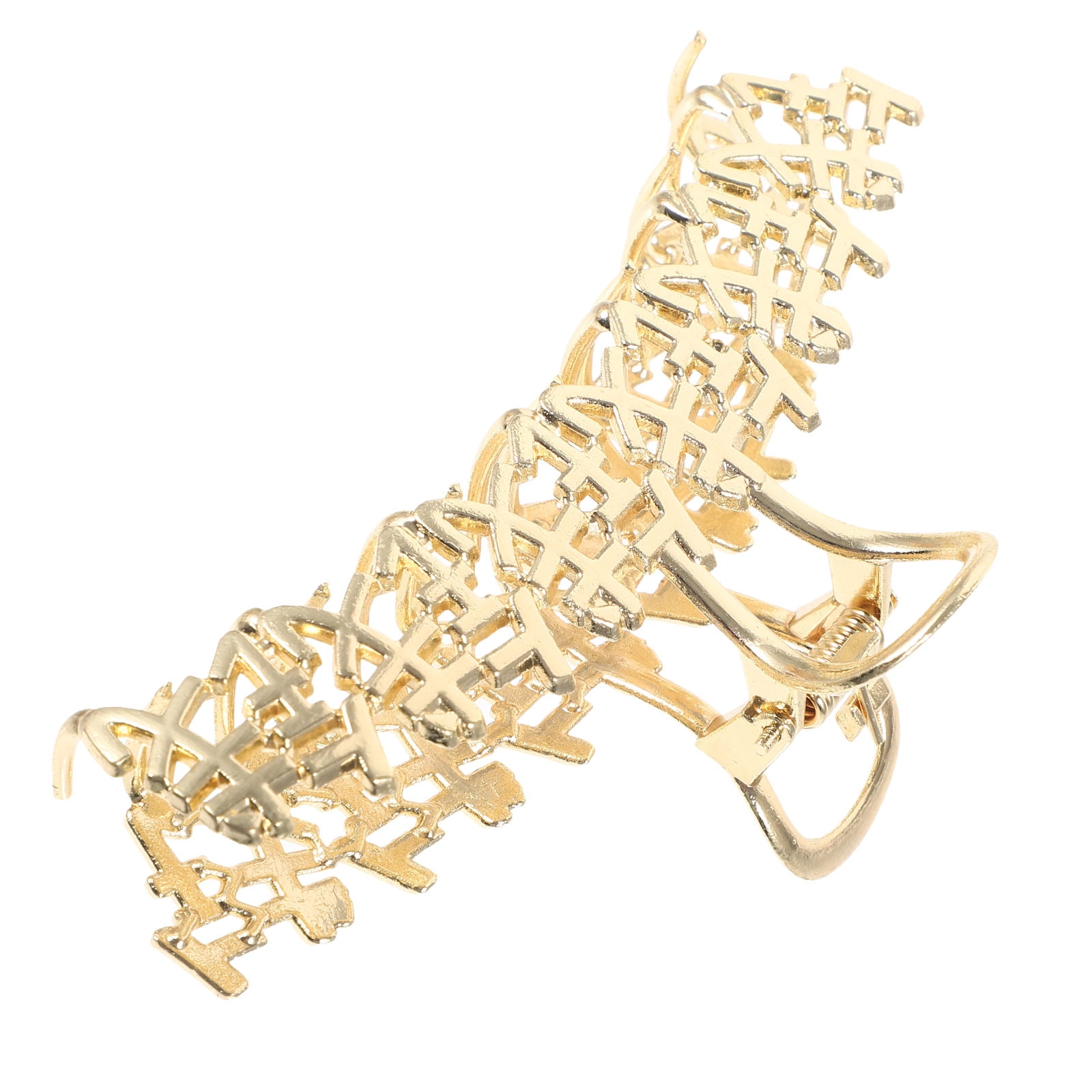 FONDOTIN 1Set Jaw Clips for Women with Golden Metal and Zinc Alloy for ...