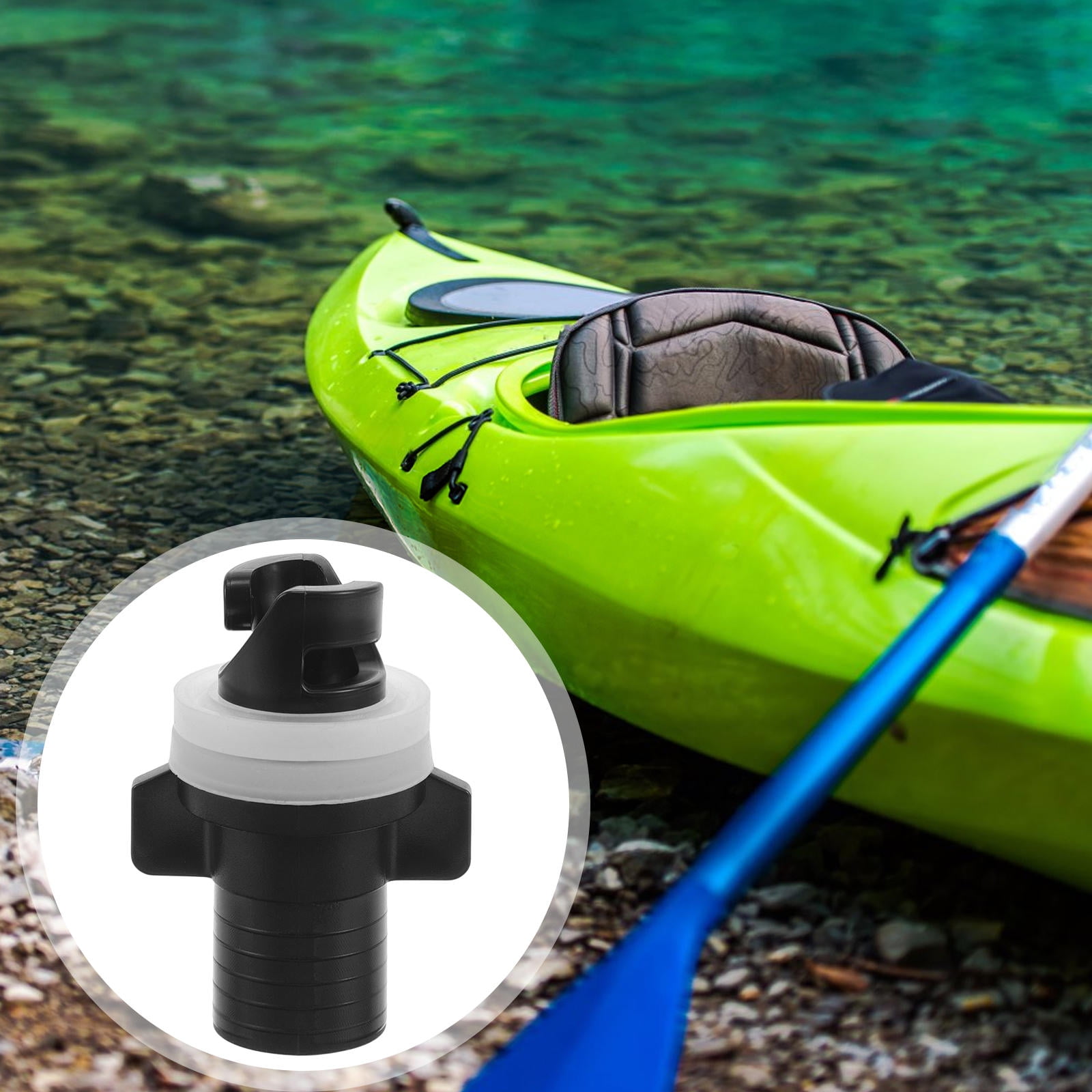 FONDOTIN 1Set Paddle Board Pump Adapter Black Plastic Kayak Valve ...