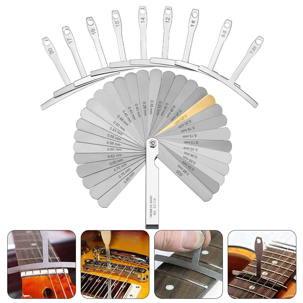 FONDOTIN 1Set Durable Stainless Steel Guitar Measuring Tools for ...