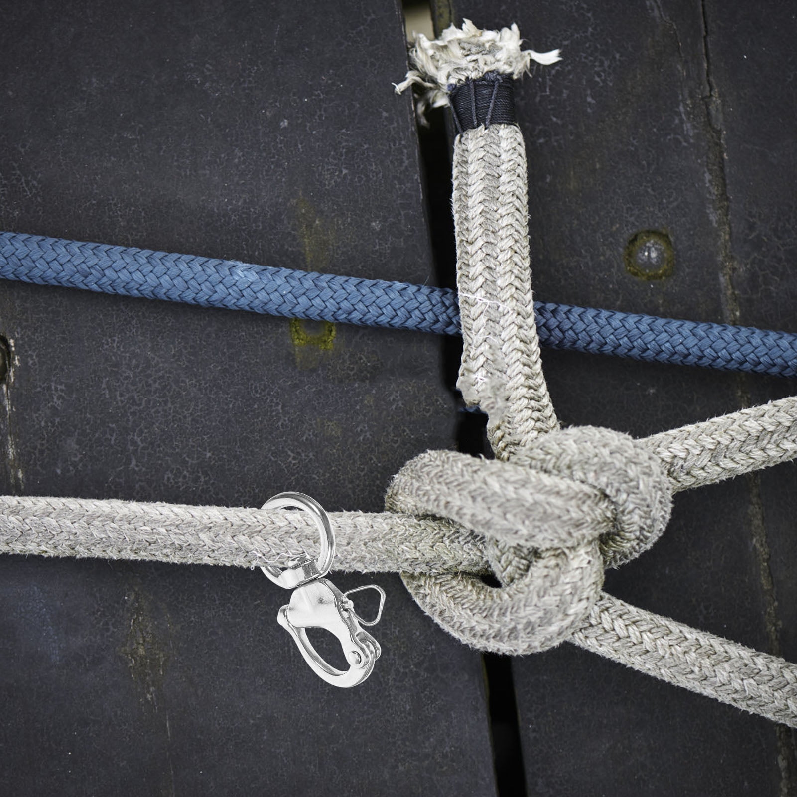 FONDOTIN 1Set Round Carabiner Clip Circular Shape Stainless Snap Hook ...