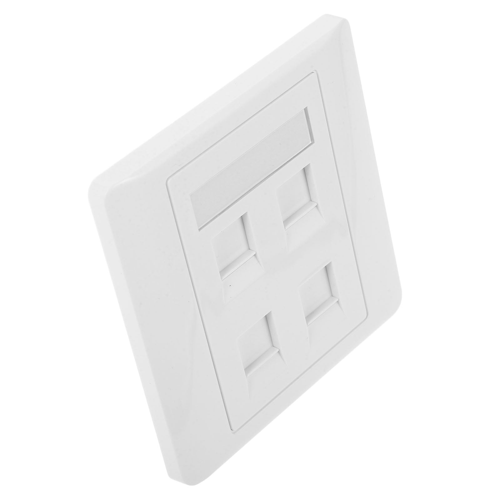 FONDOTIN Ethernet Outlet Panel Ethernet Wall Plate White ABS 1Pcs for ...