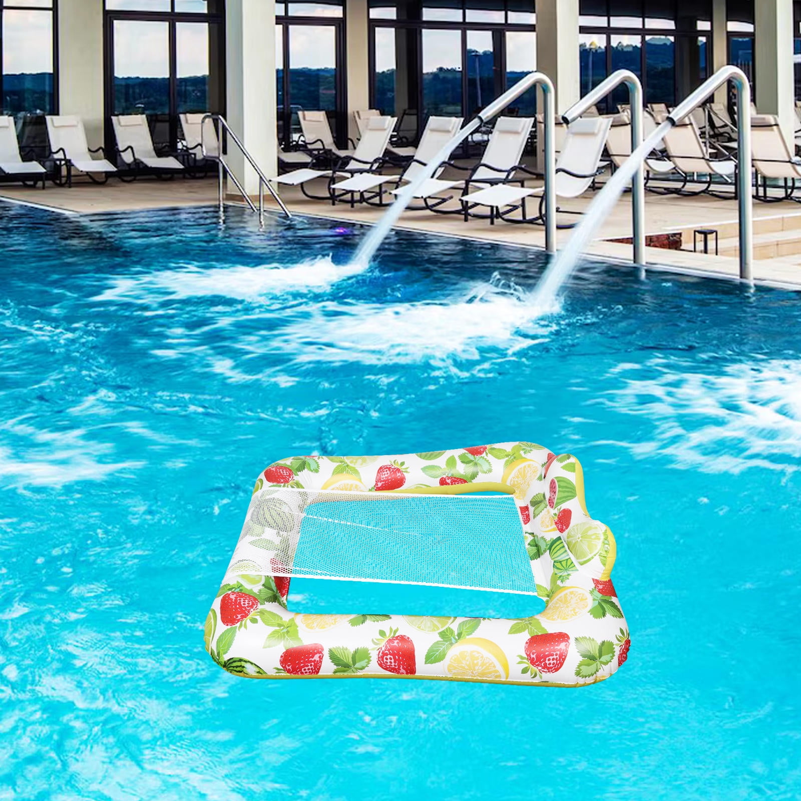 FONDOTIN 1Set Water Floating Mat Inflatable Float Mesh Chair For ...