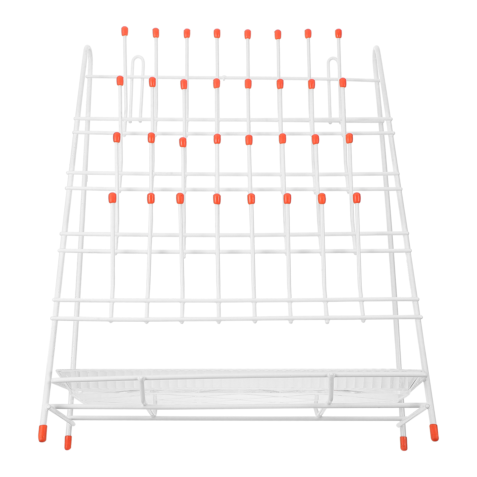FONDOTIN 1Set White Iron Test Tube Drying Rack for Laboratory Use with ...