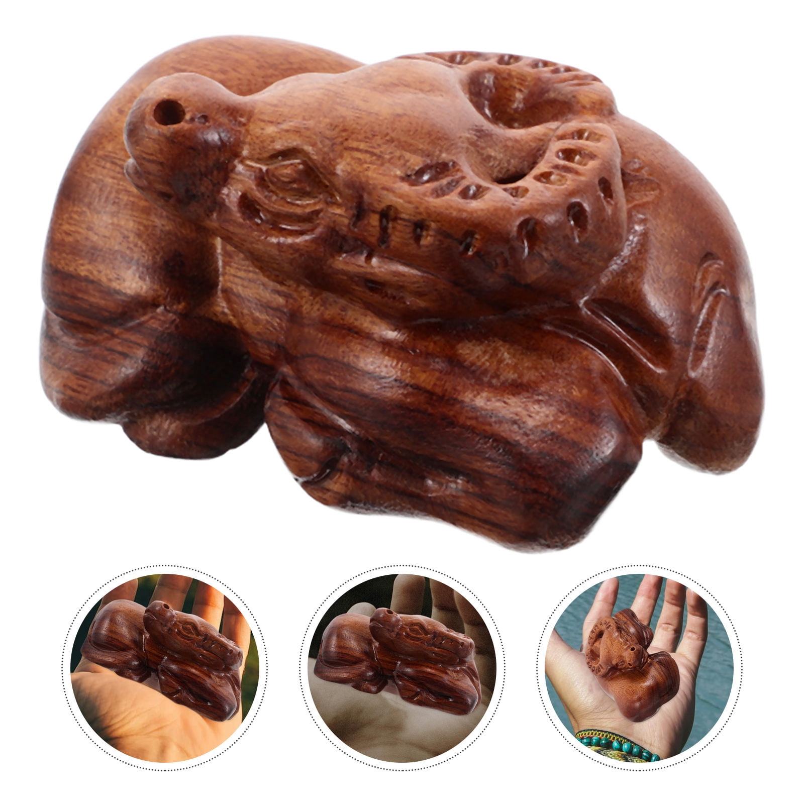 FONDOTIN 1Set Wooden Bull Figurine Light Brown Wooden Ox Figurine for ...