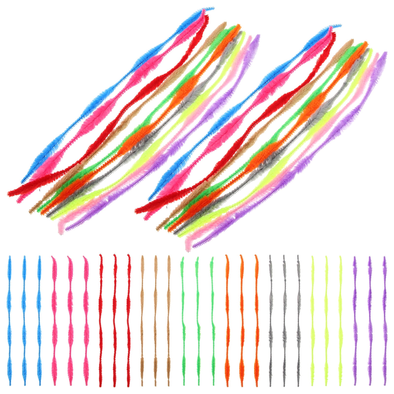 FONDOTIN 200Pcs Set Twisted Stick For Kids Plush Iron Wire Assorted ...