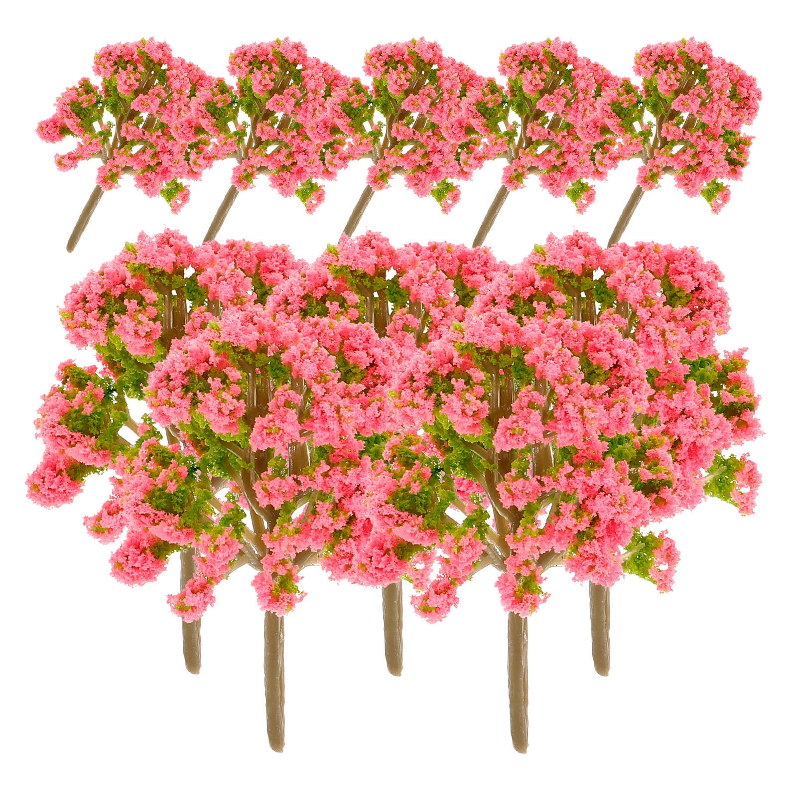 FONDOTIN 20Pack Trees Model Mini Tree Models Plastic Pink for Model ...