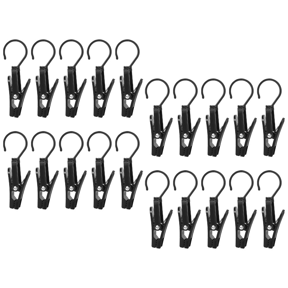 FONDOTIN 20Pcs Laundry Hook Clips for Travelers and Gardeners Sock ...