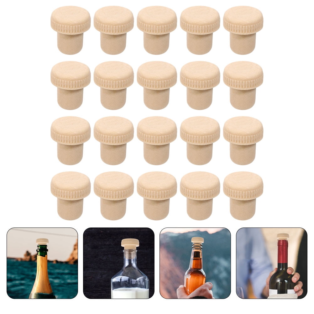 FONDOTIN 20Pcs Wine Stoppers Assorted Color Polymer for Beverage ...