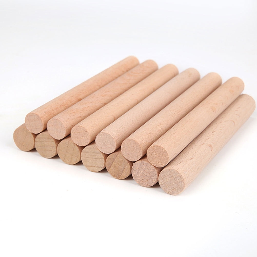FONDOTIN 20Pcs Wooden Round Rods Dowel Rods for Craft Projects and ...