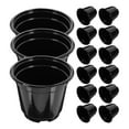FONDOTIN 20pcs Flower Pots Black Round Nutrient Pot for Home Gardening ...
