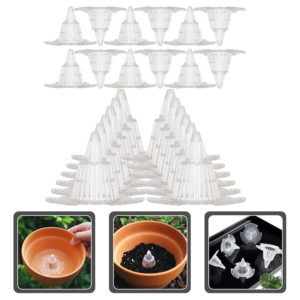 FONDOTIN 24Pcs Cone Planter Mesh Pads for Flowerpots with Drainage and ...
