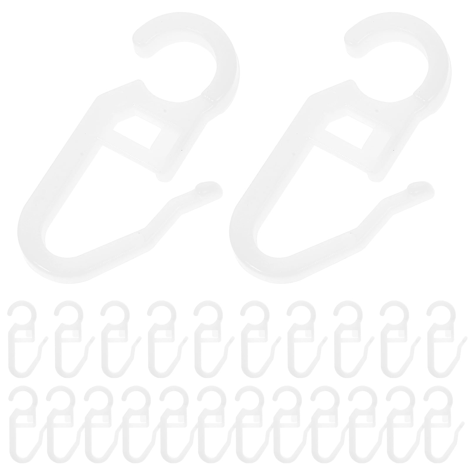 FONDOTIN 24Set Plastic Hooks For Curtains Curtain Hook PVC Home ...