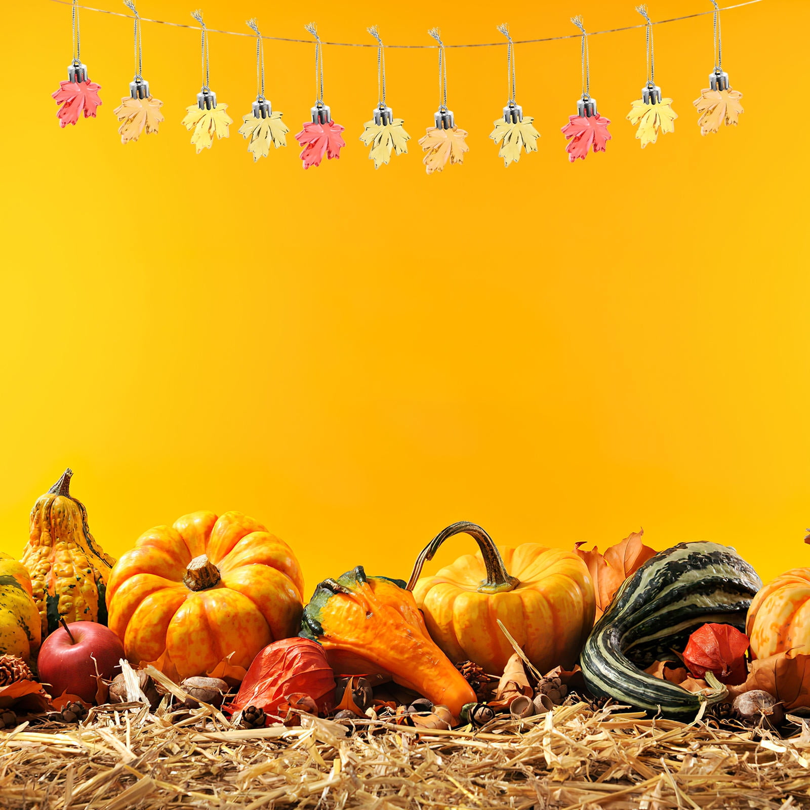 FONDOTIN 24pcs Maple Leaf Shape Pendant Window Display Maple Leaf Hanging Pendant Assorted Color ...