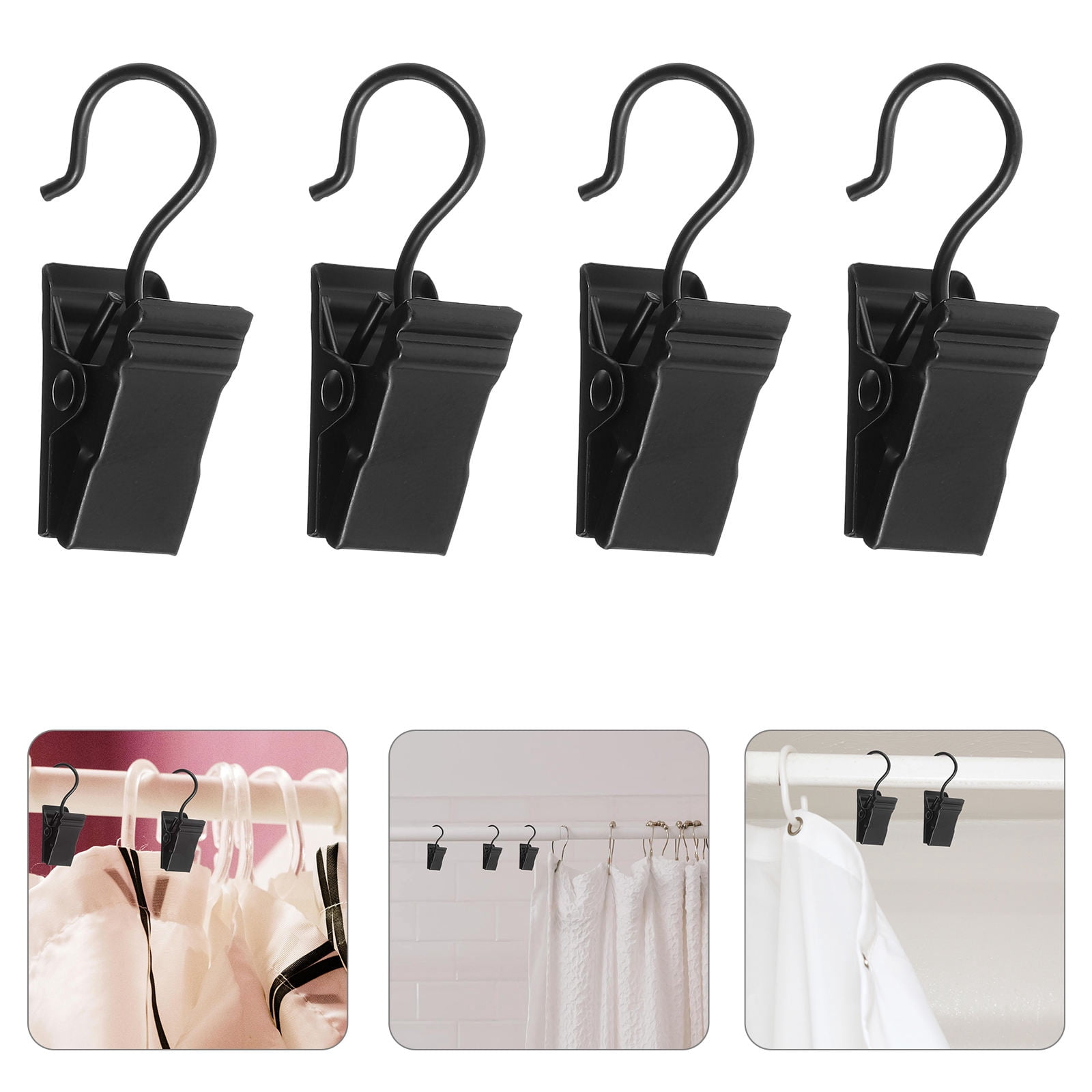 FONDOTIN 25PCS Curtain Clips Hanging Hook Clips Heavy-Duty Iron Clips ...