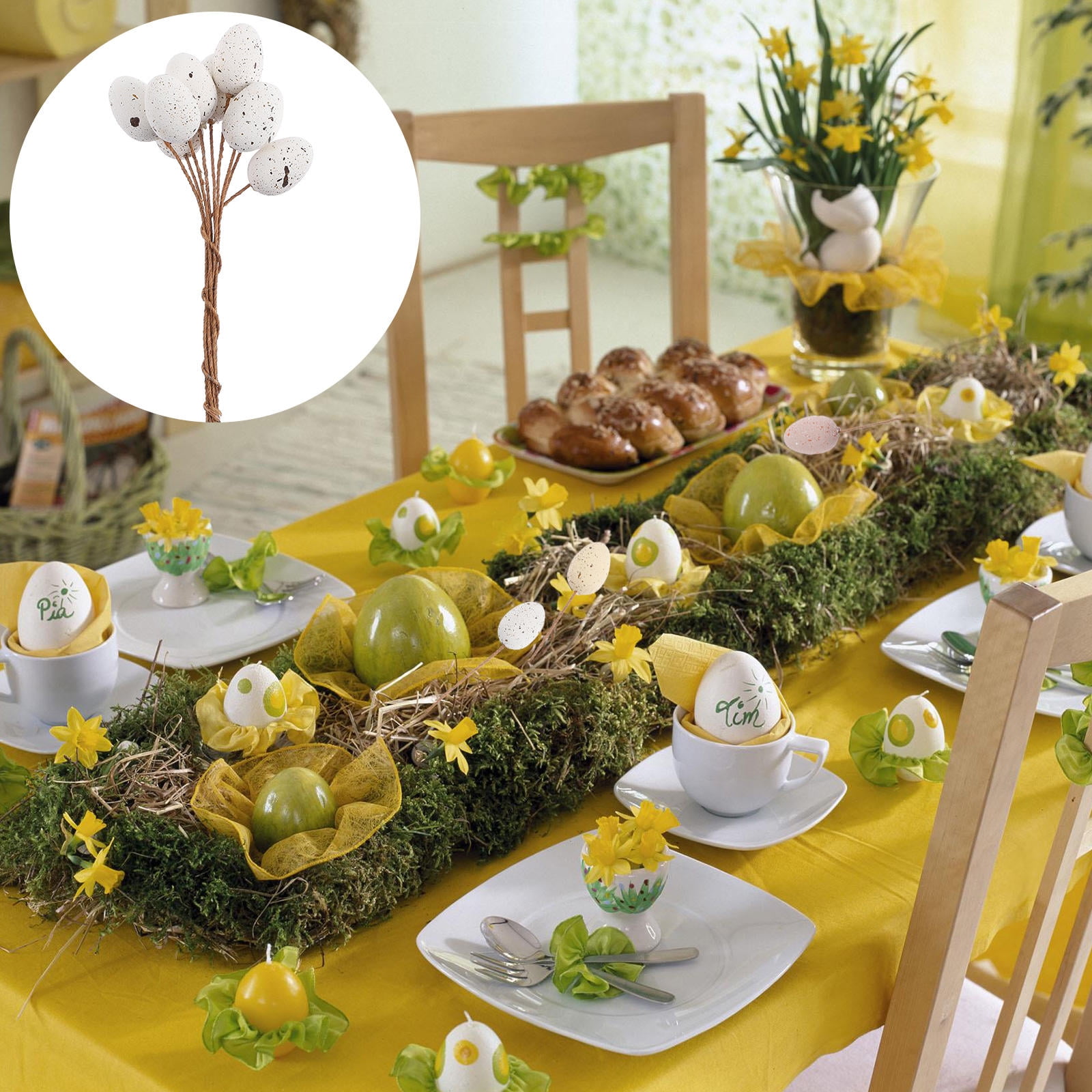 FONDOTIN 27Pcs Artificial Egg Branches for Party Supplies Egg Tree ...