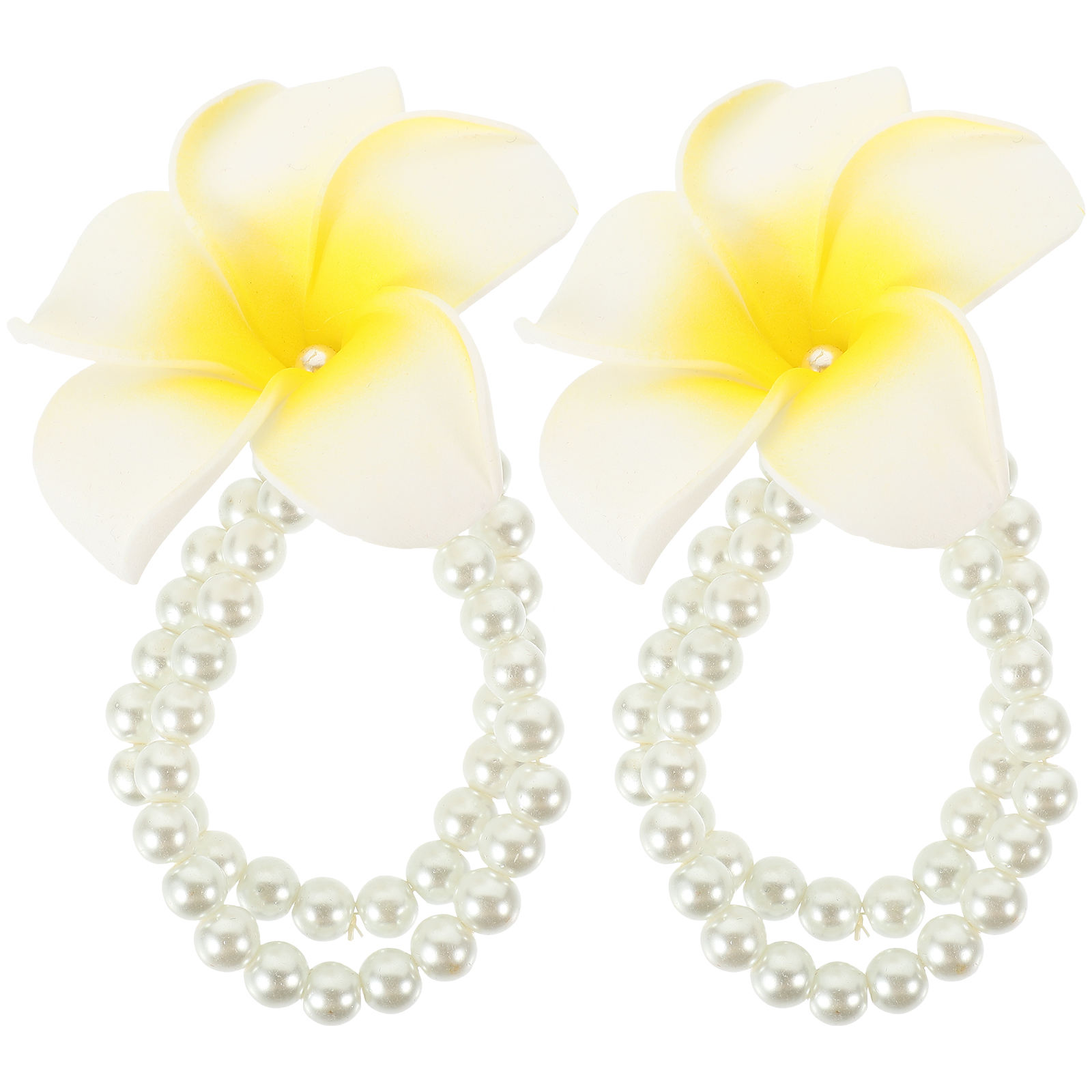 FONDOTIN Hawaiian Accessories Women Flower Bracelet Foams Circular ...