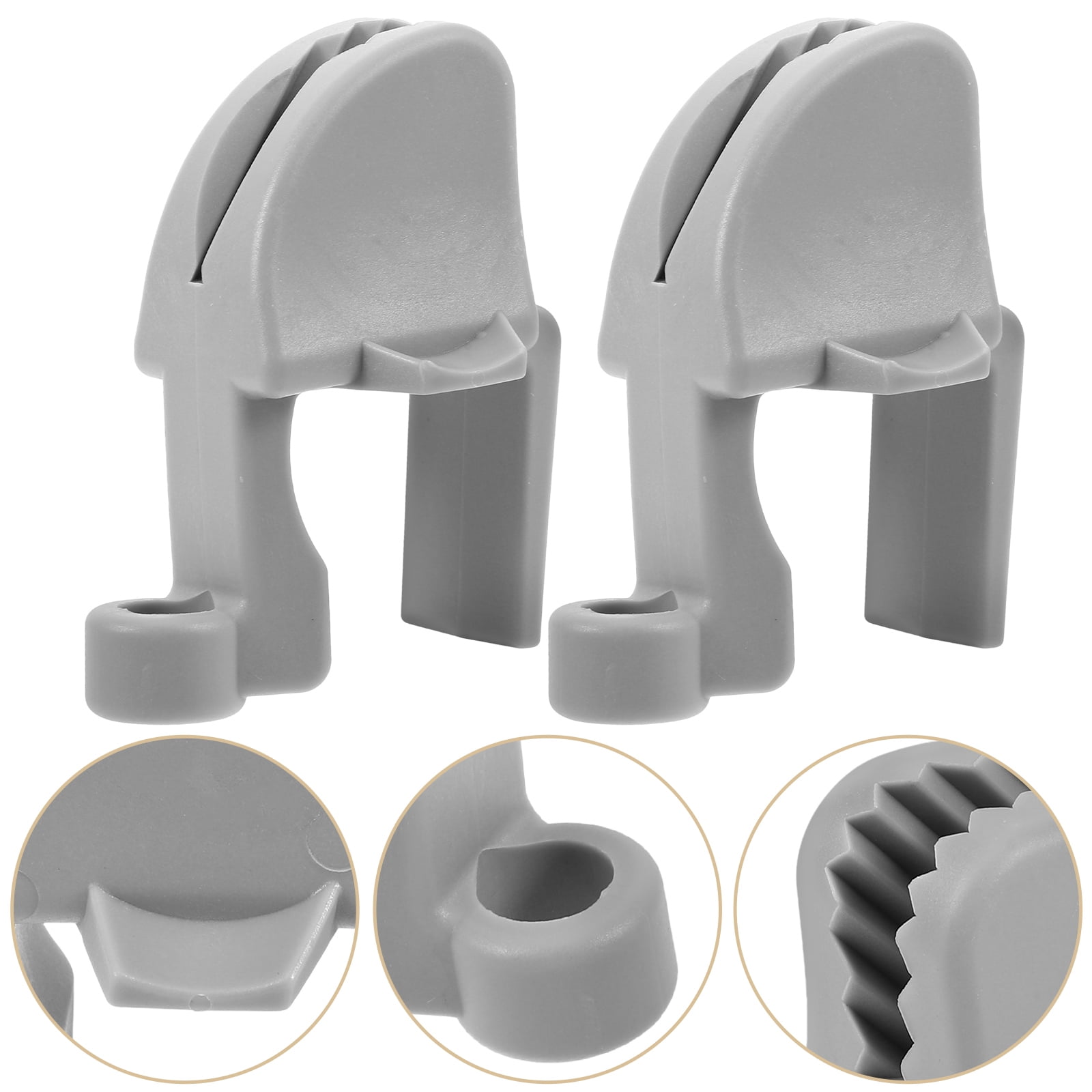 FONDOTIN 2Pcs Clip Shape Nylon Boat Bumper Hooks for Docking Grey 3x2 ...