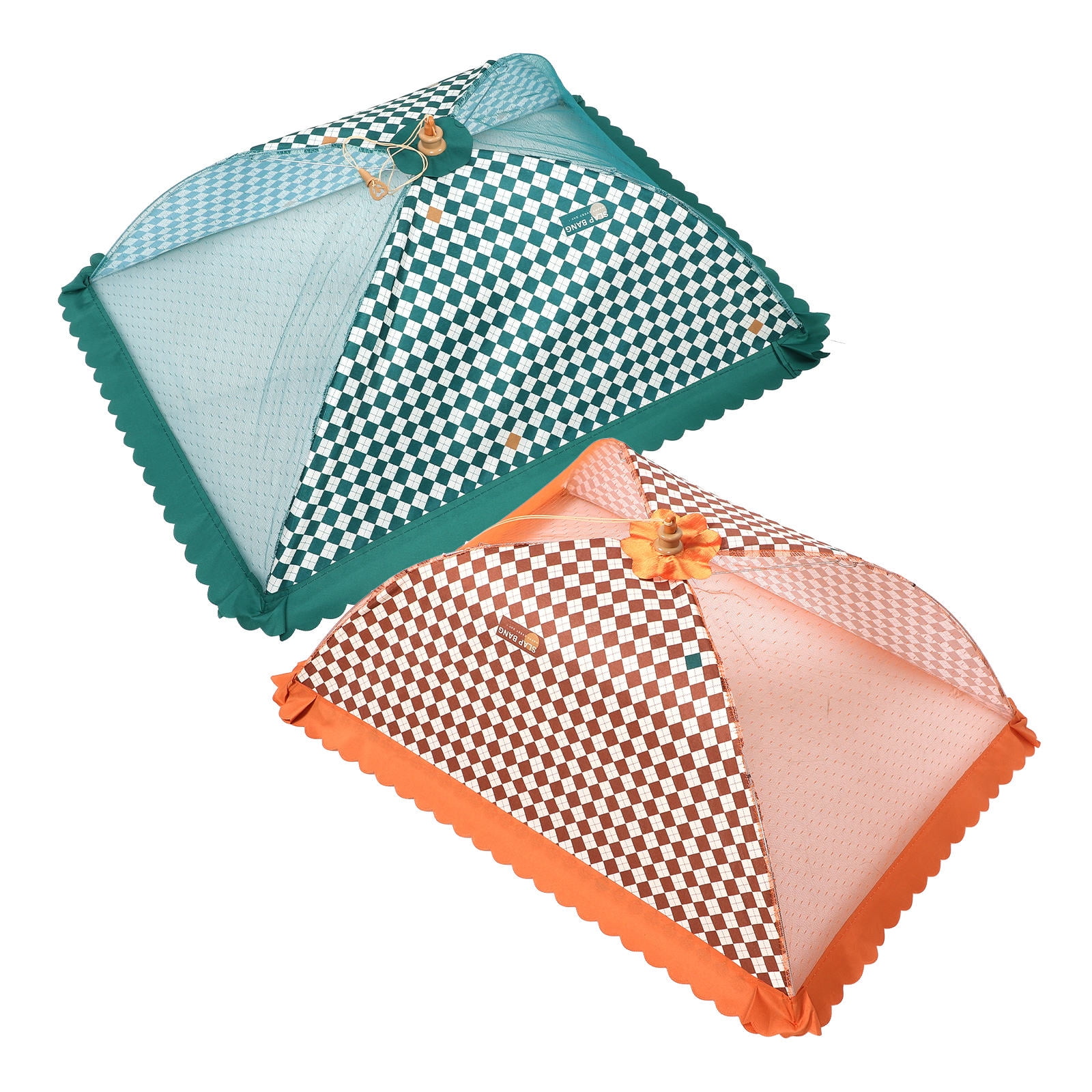 FONDOTIN 2Pcs Food Cover Iron Plastic Cloth For Outside Mesh ...