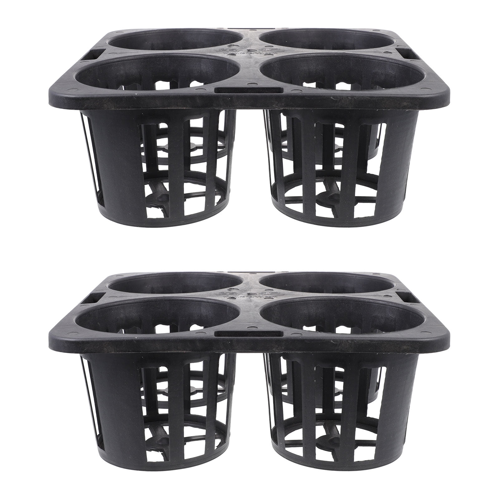 FONDOTIN 2Pcs Black Plastic Flowerpot Tray Round Planter Base for ...